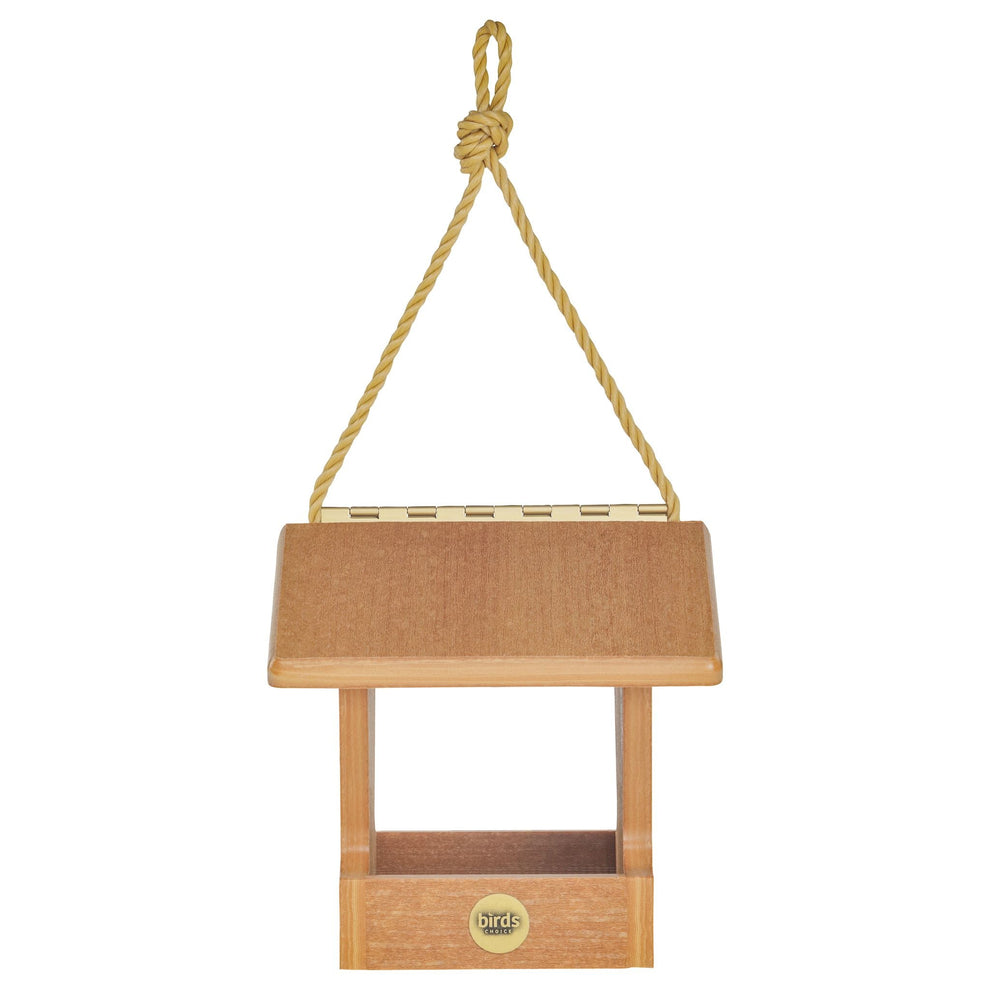 Modern Farmhouse Small Hopper Feeder in Natural Teak – Backyard Nature ...