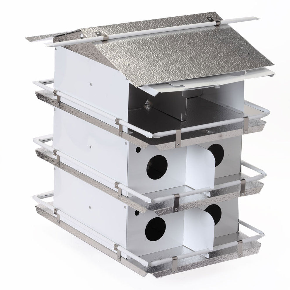Purple Martin House Coates Round Entrance Holes 3 Floor 12 Room Unasse ...