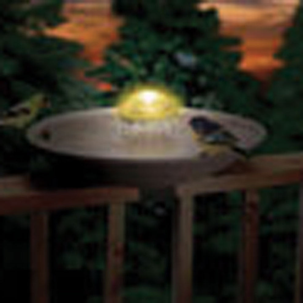 Water Wiggler Bird Bath Water Agitator, Includes Rainbow Night Light ...